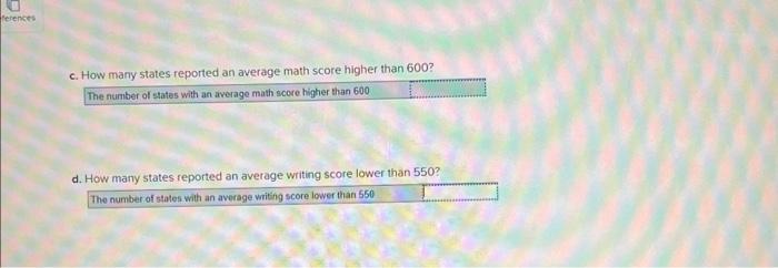 The accompanying data file lists the average writing | Chegg.com