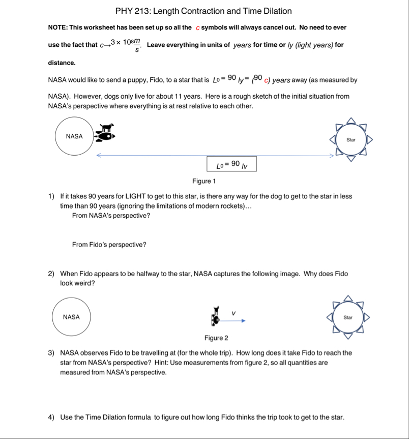 Solved PHY 213: Length Contraction and Time DilationNOTE: | Chegg.com