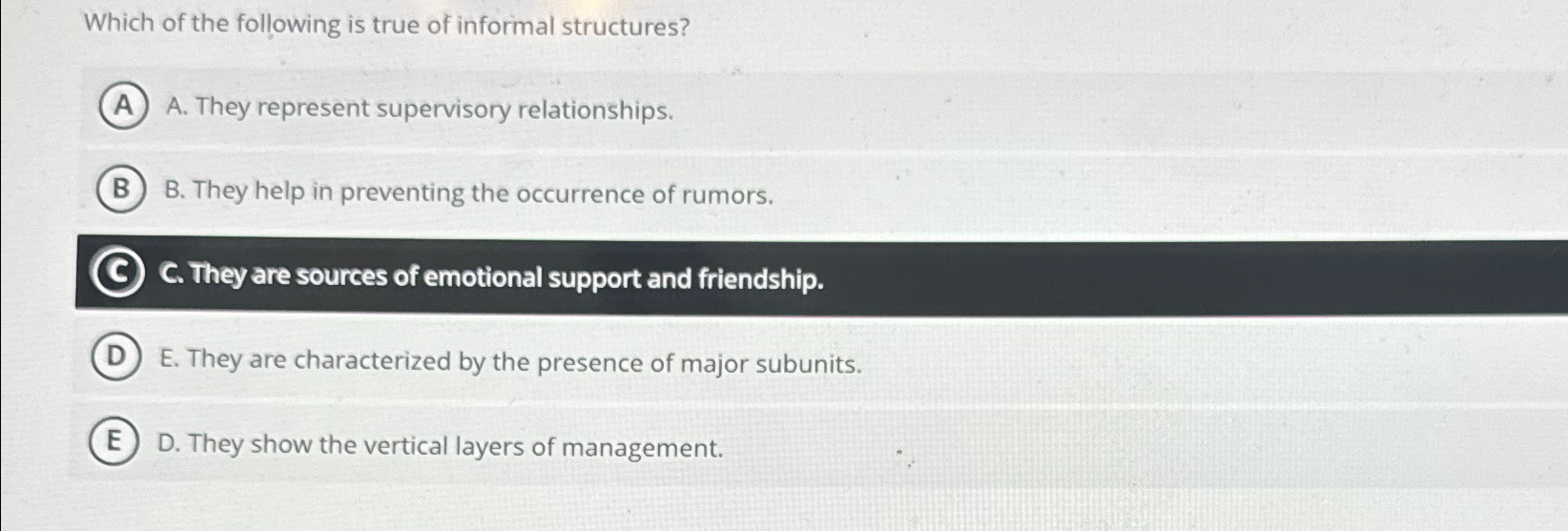 Solved Which of the following is true of informal | Chegg.com