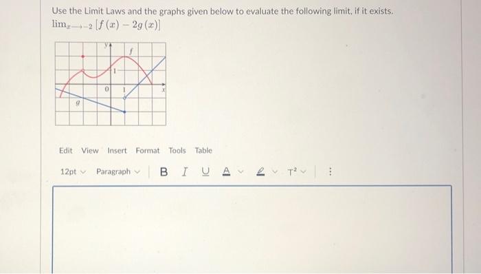 Use the Limit Laws and the graphs given below to | Chegg.com
