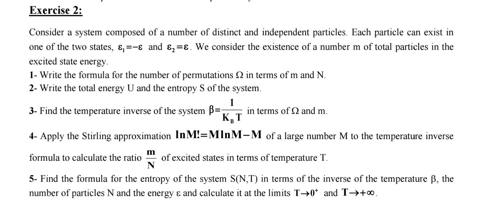 Solved Consider a system composed of a number of distinct | Chegg.com