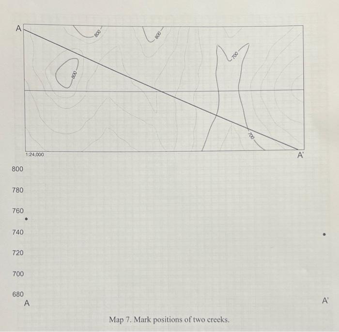 Construct topographic profiles of the following maps | Chegg.com