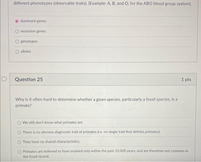 different phenotypes (observable traits). (Example: | Chegg.com
