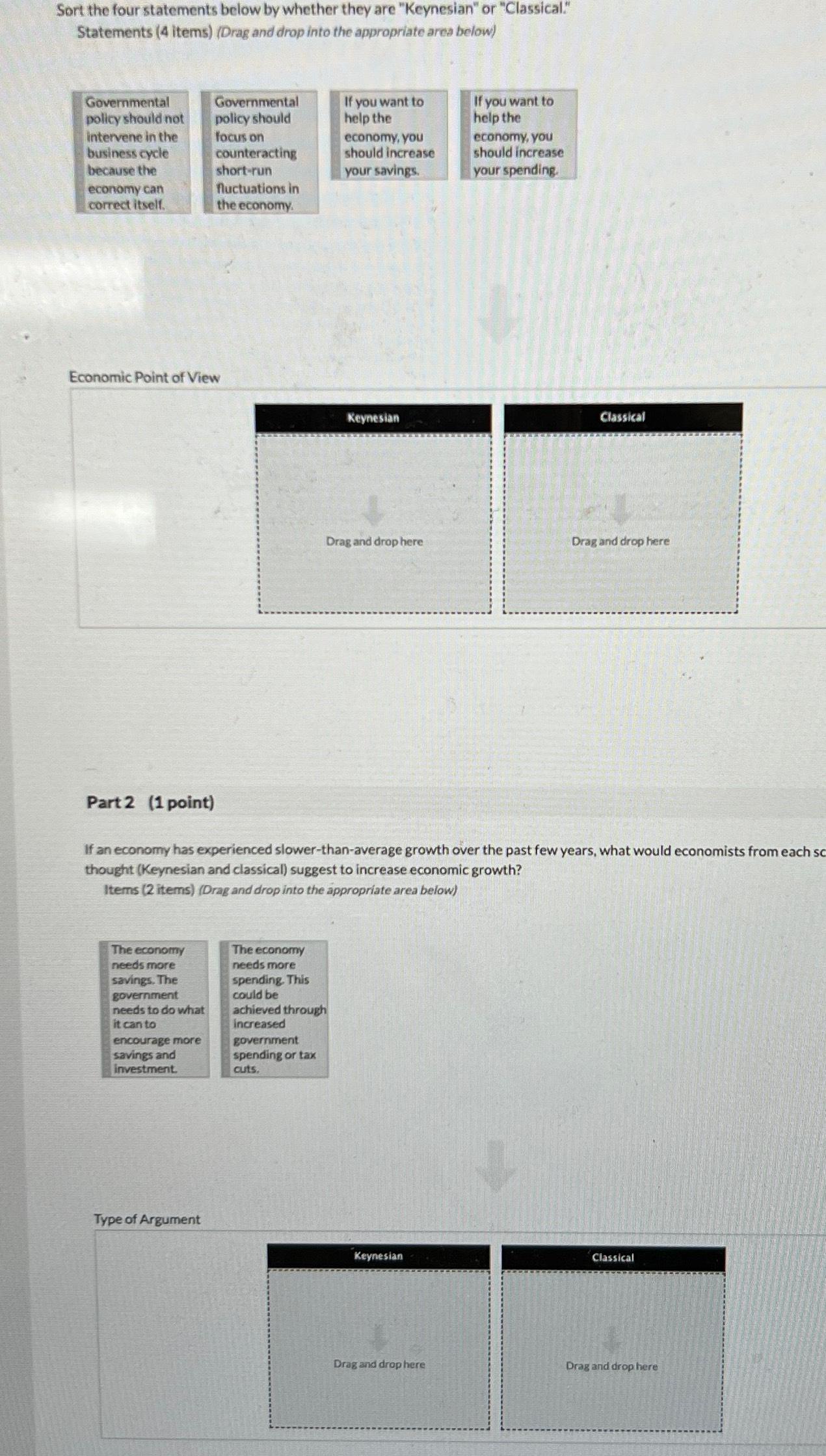 Solved Sort the four statements below by whether they are | Chegg.com
