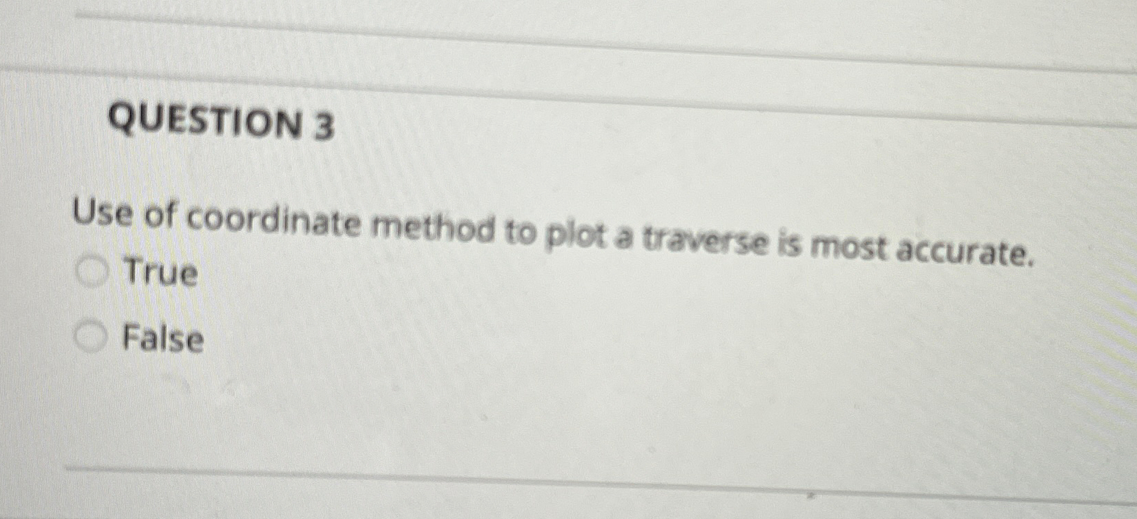 Solved QUESTION 3Use of coordinate method to plot a traverse | Chegg.com