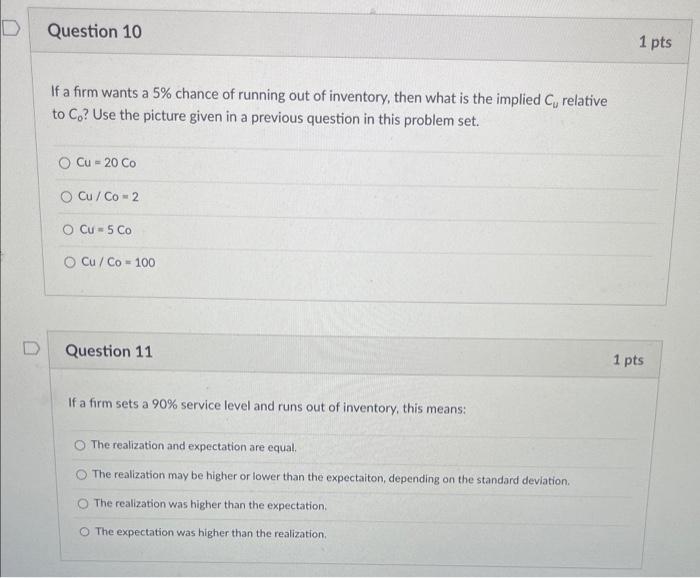 Solved If a firm wants a 5% chance of running out of | Chegg.com