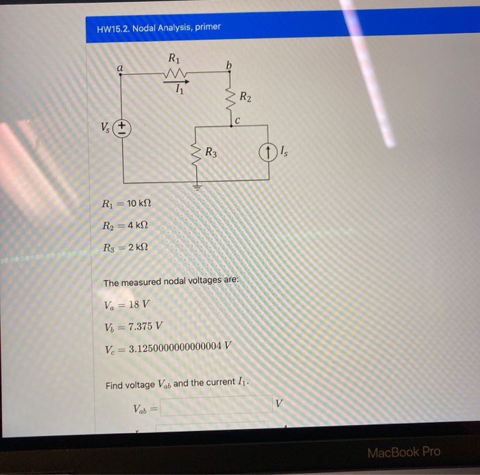 Solved HW15.2. Nodal Analysis, primer R1 11 R2 Vs+ R3 R1 = | Chegg.com