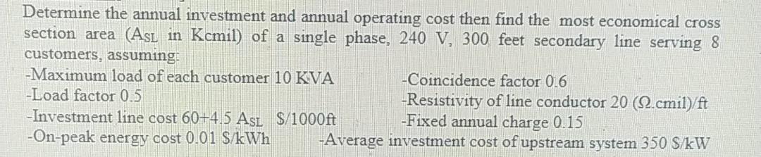 Determine the annual investment and annual operating | Chegg.com