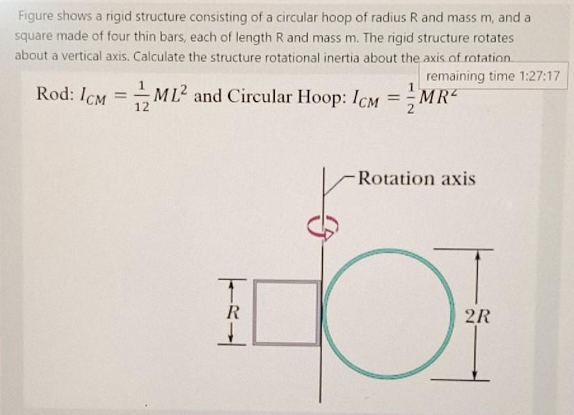 Solved Figure shows a rigid structure consisting of a | Chegg.com