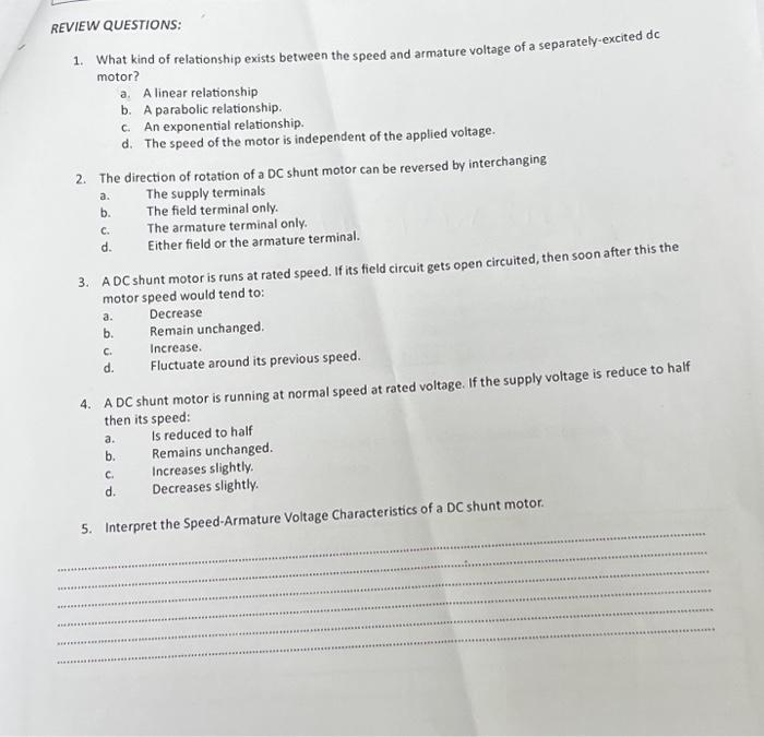 Solved REVIEW QUESTIONS: 1. What kind of relationship exists | Chegg.com