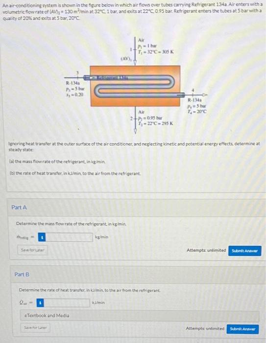 Solved An air-conditioning system is shown in the figure | Chegg.com