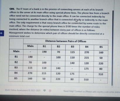 Solved Q06. ﻿The II team of a bank is in the process of | Chegg.com