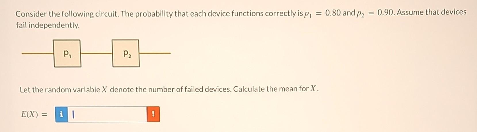 Solved Consider the following circuit. The probability that | Chegg.com