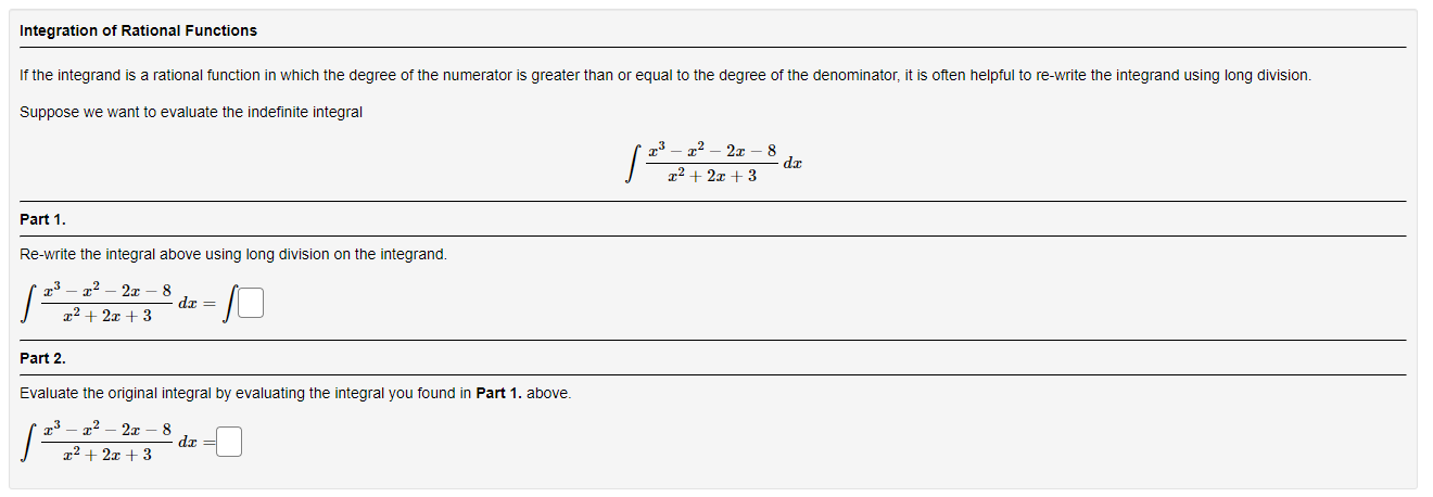 Solved Integration of Rational FunctionsSuppose we want to | Chegg.com