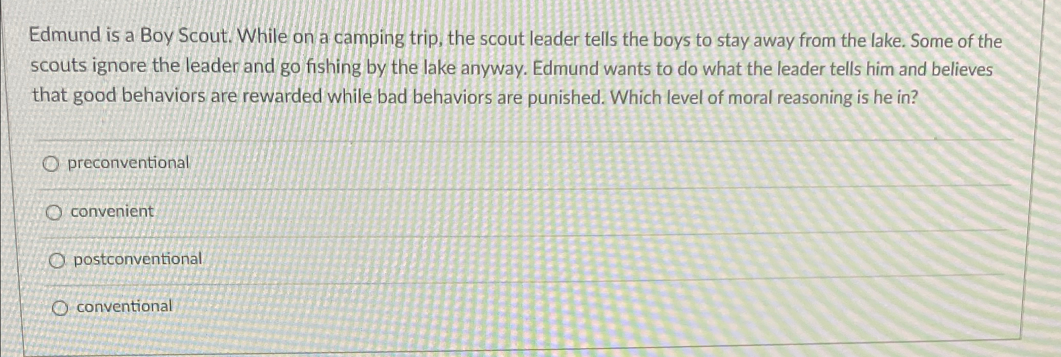 Solved Edmund is a Boy Scout. While on a camping trip, the | Chegg.com