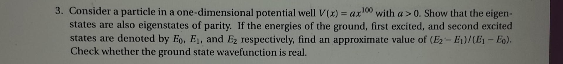 Solved Consider a particle in a one-dimensional potential | Chegg.com