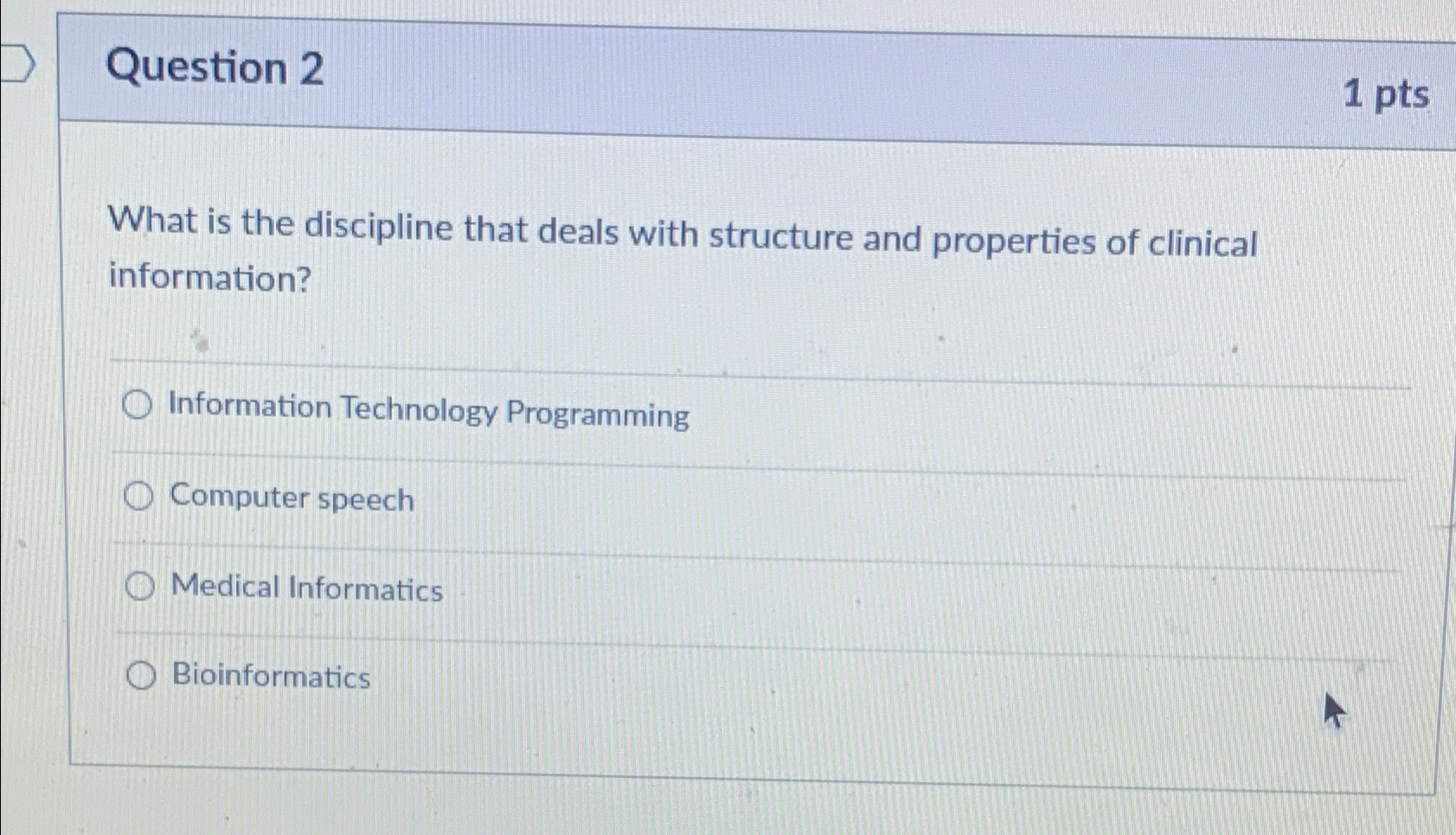 Solved Question 21ptsWhat is the discipline that deals with | Chegg.com