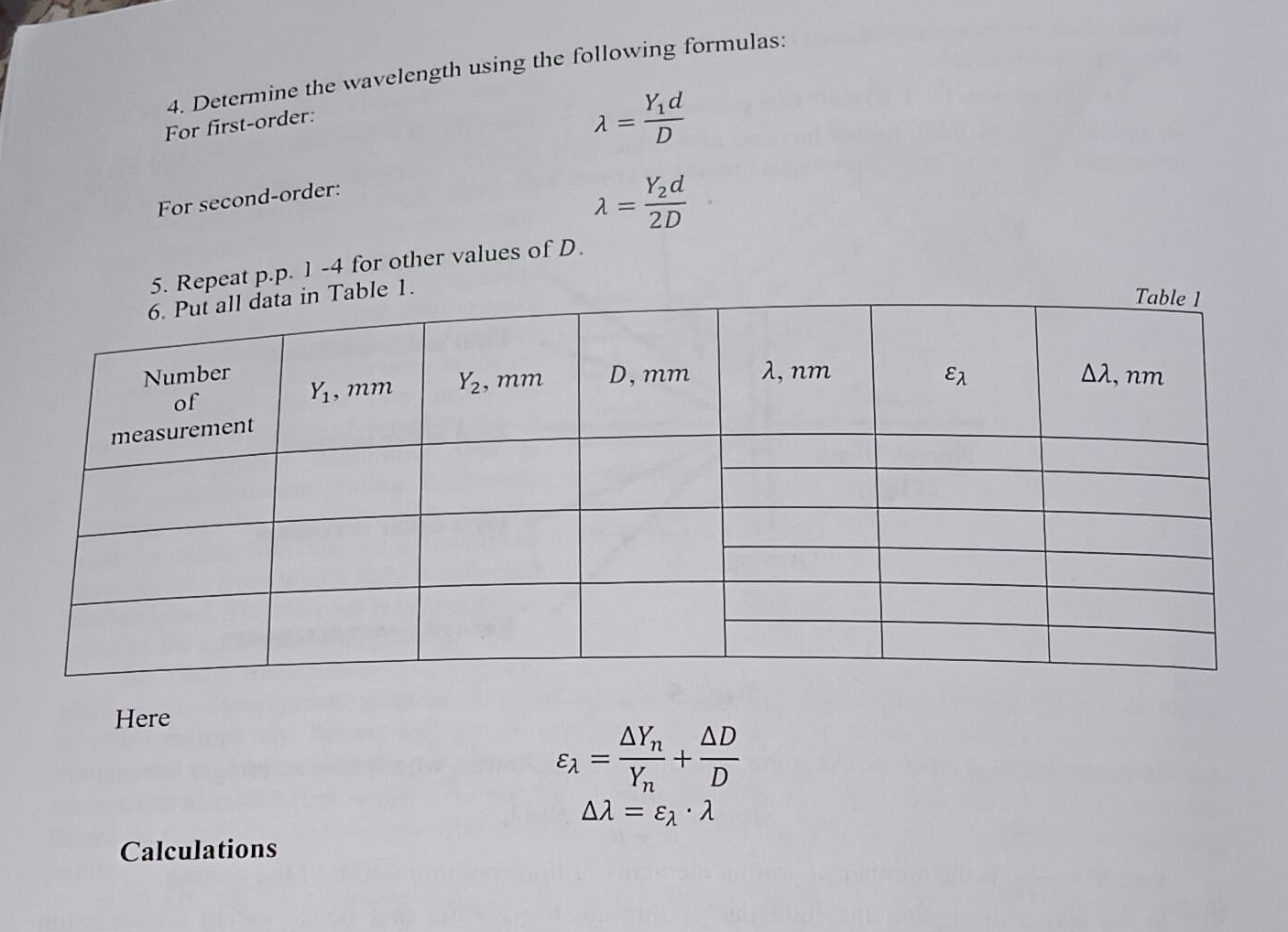 Determine the wavelength using the following | Chegg.com