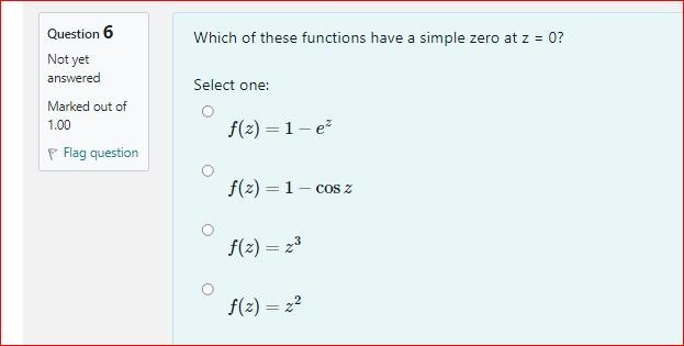 Solved Which of these functions have a simple zero at | Chegg.com
