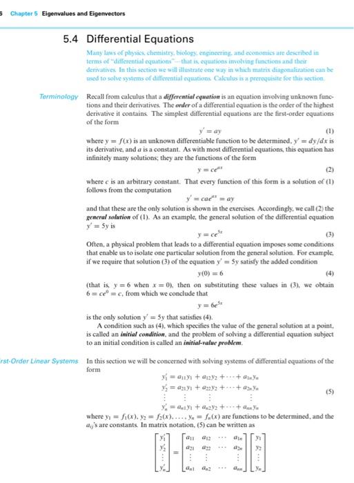 Solved = Chapter 5 Eigenvalues and Eigenvectors 5.4 | Chegg.com
