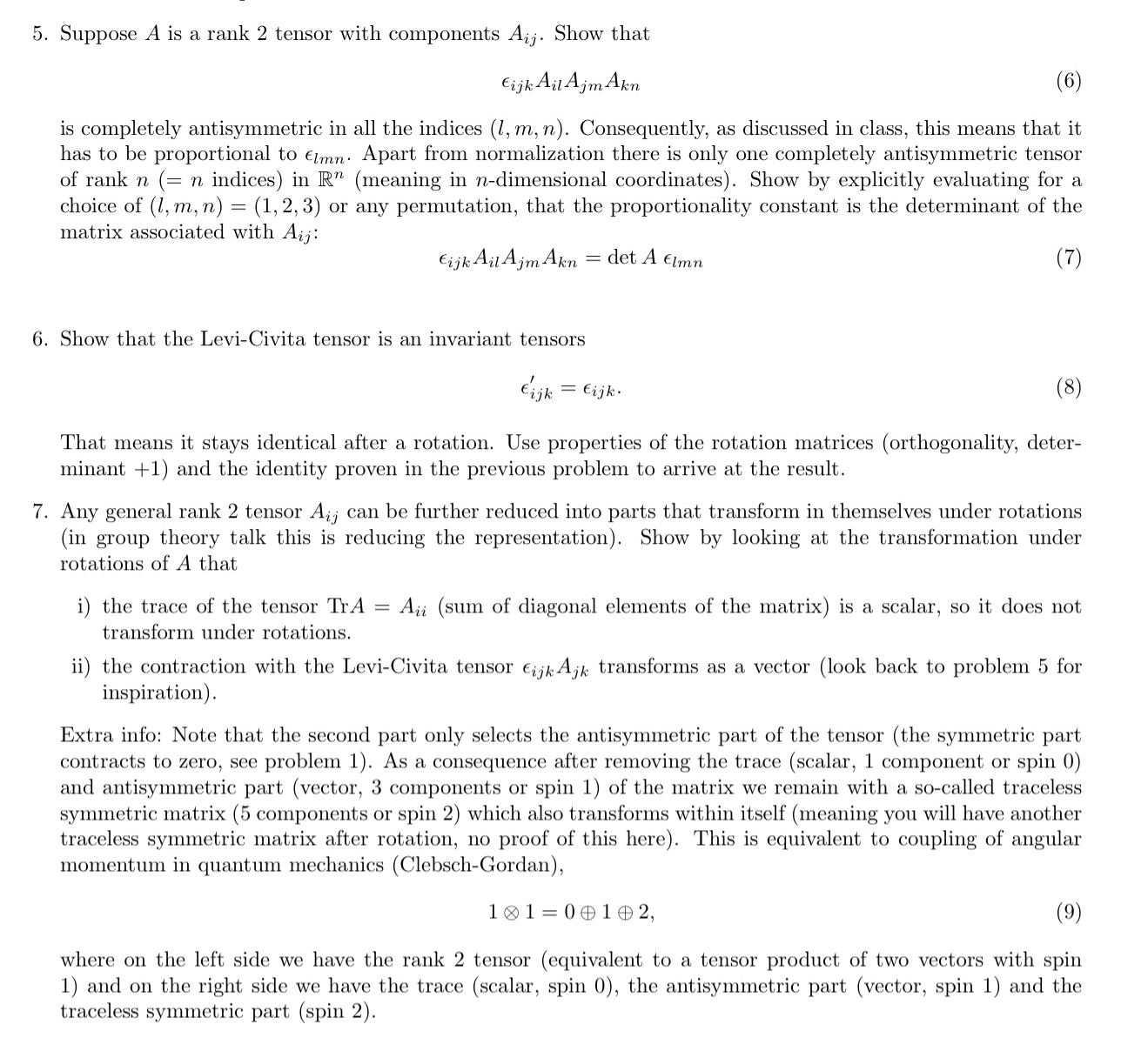 Solved Suppose A ﻿is a rank 2 ﻿tensor with components Aij. | Chegg.com