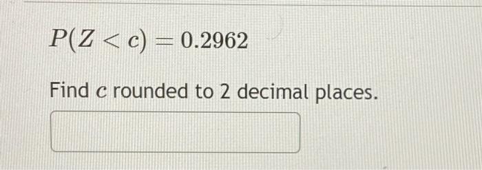 Solved P(Z | Chegg.com