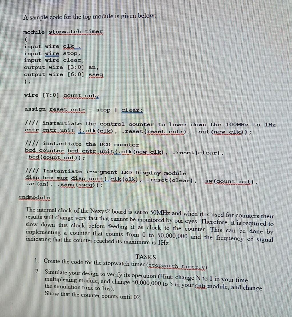 Solved Verilog Code And Simulatio N Design And Implement A