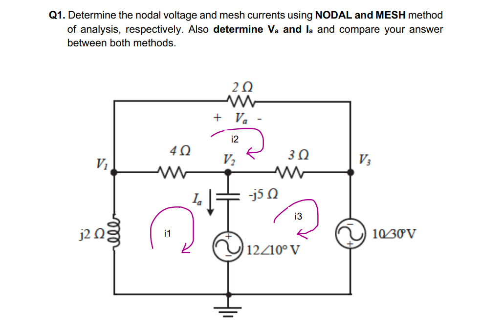 Solved Q1 determine The Nodal Voltage Using Nodal