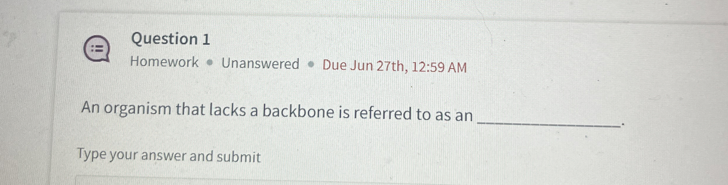 Solved Question 1Homework - ﻿Unanswered - ﻿Due Jun | Chegg.com