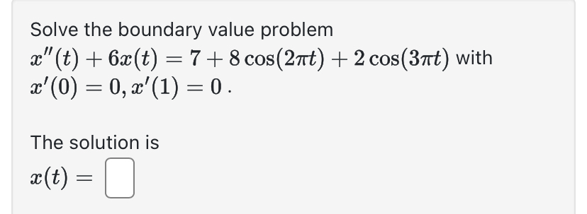 Solved Solve the boundary value | Chegg.com