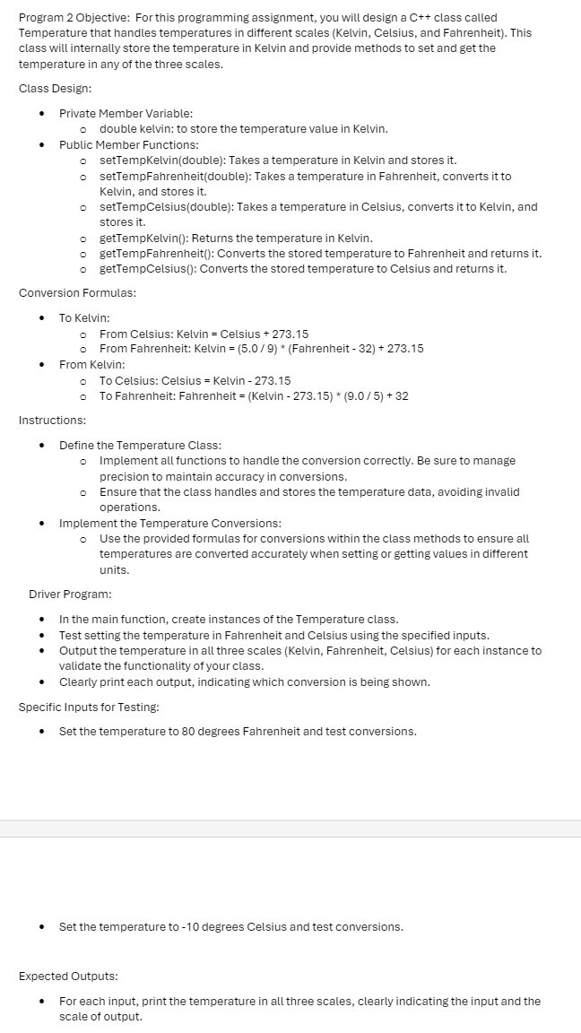 Solved Program 2 ﻿Objective: For this programming | Chegg.com