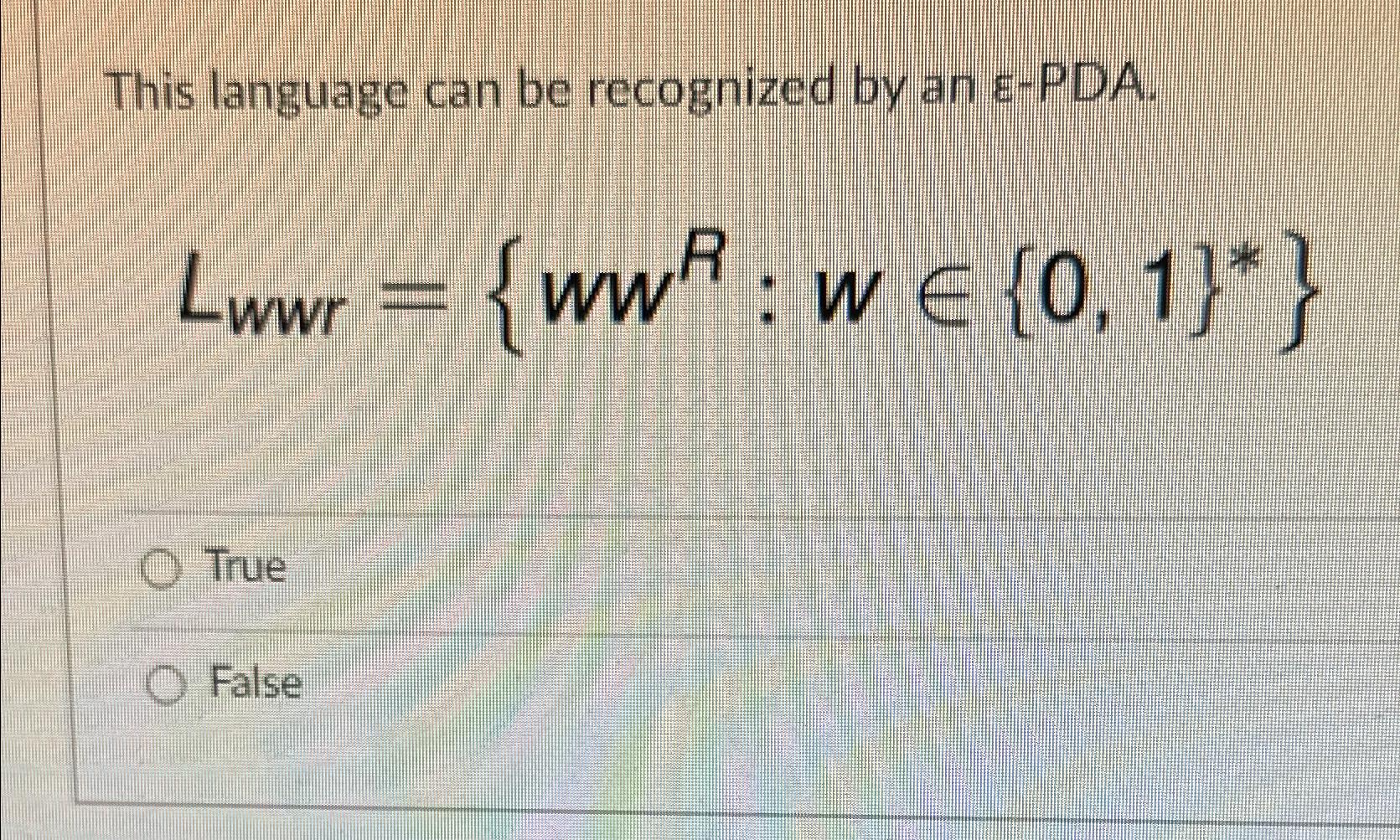 Solved This language can be recognized by an | Chegg.com
