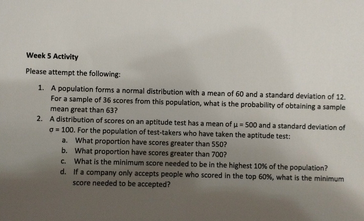 Solved Week 5 ﻿ActivityPlease attempt the following:A | Chegg.com