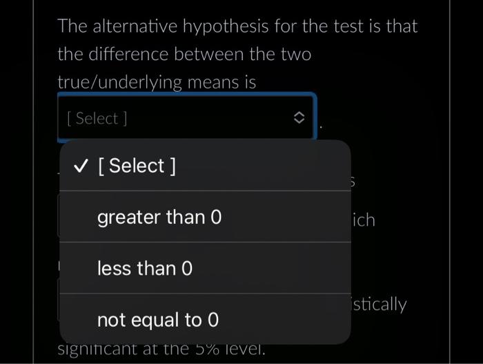 Solved A two sample t-test was carried out using iNZight | Chegg.com