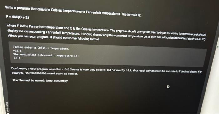 Solved Write a program that converts Celshus temperatures to | Chegg.com
