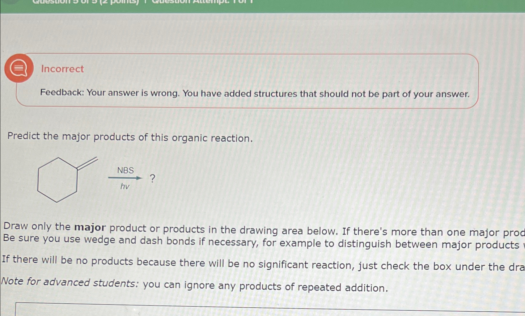Solved IncorrectFeedback: Your answer is wrong. You have | Chegg.com