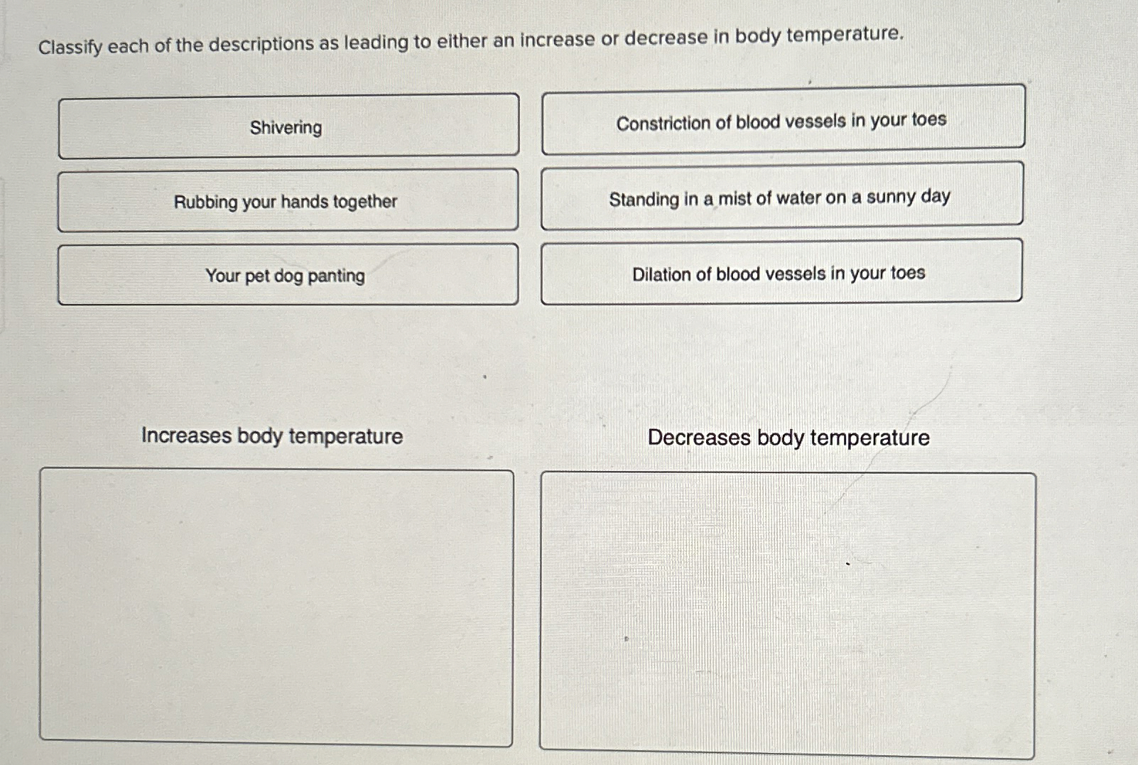 Solved Classify each of the descriptions as leading to | Chegg.com