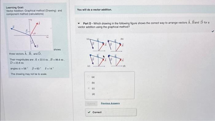 Solved Learning Gosl: Voclor Addition: Graphical method | Chegg.com