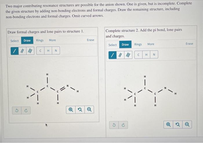 Solved Two major contributing resonance structures are | Chegg.com
