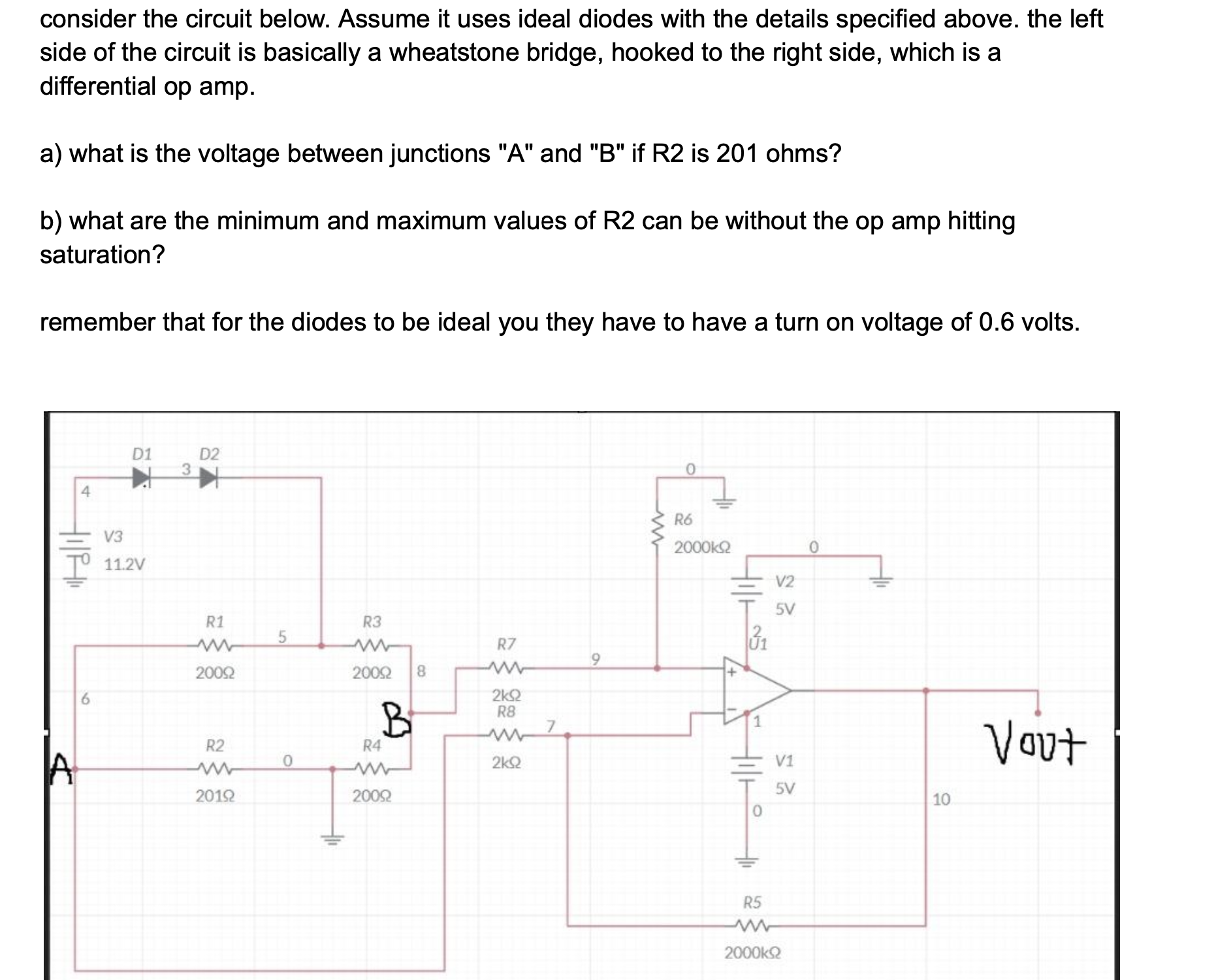 Solved consider the circuit below. Assume it uses ideal | Chegg.com