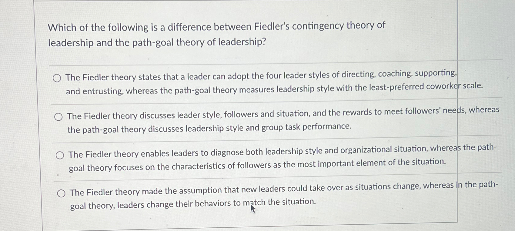 Solved Which of the following is a difference between | Chegg.com