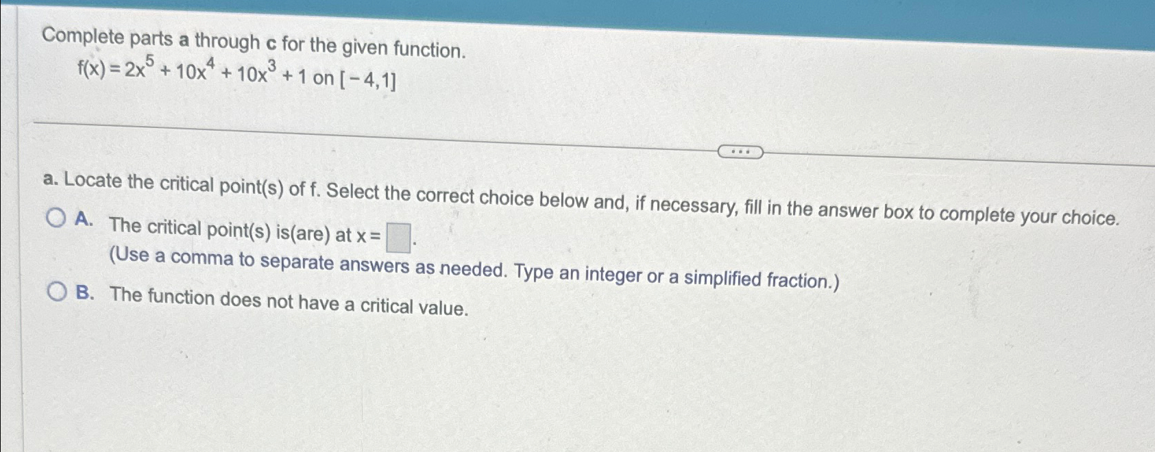 Solved Complete parts a through c ﻿for the given | Chegg.com