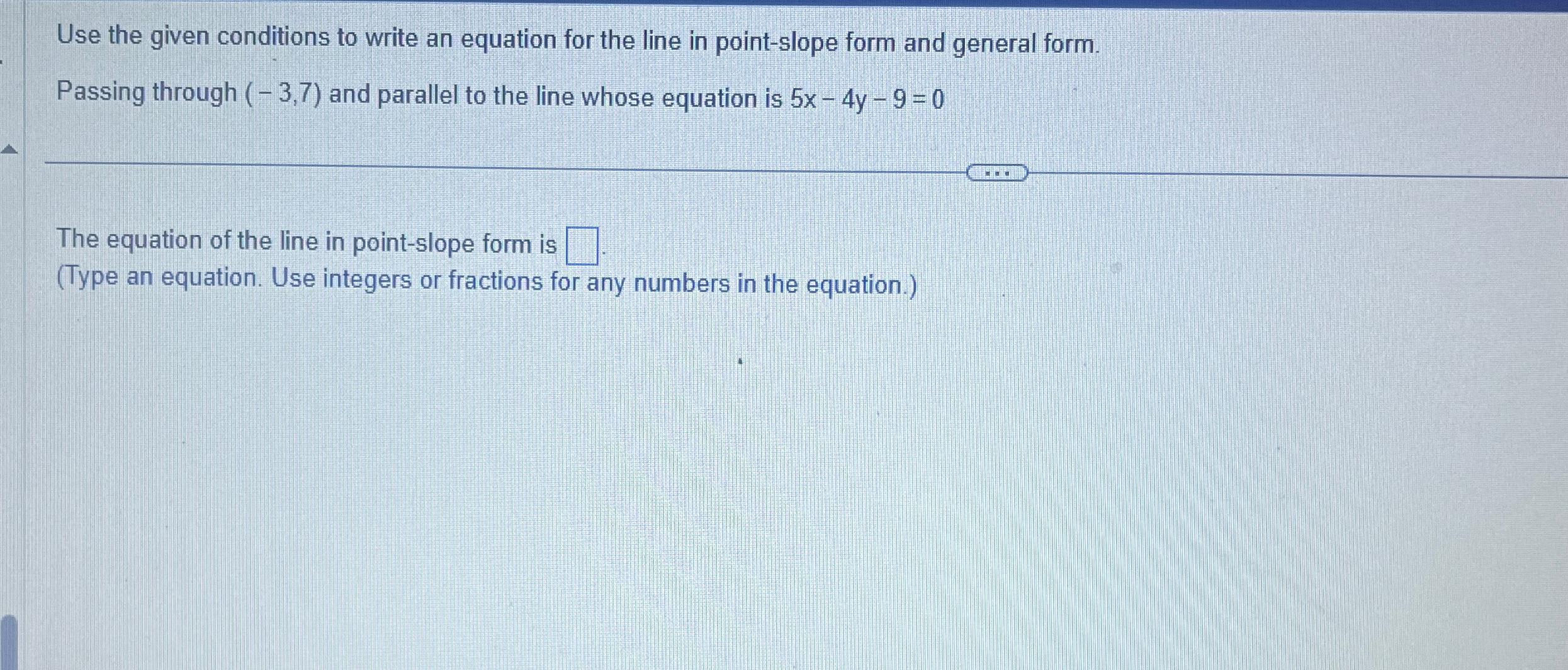 Solved Use the given conditions to write an equation for the | Chegg.com