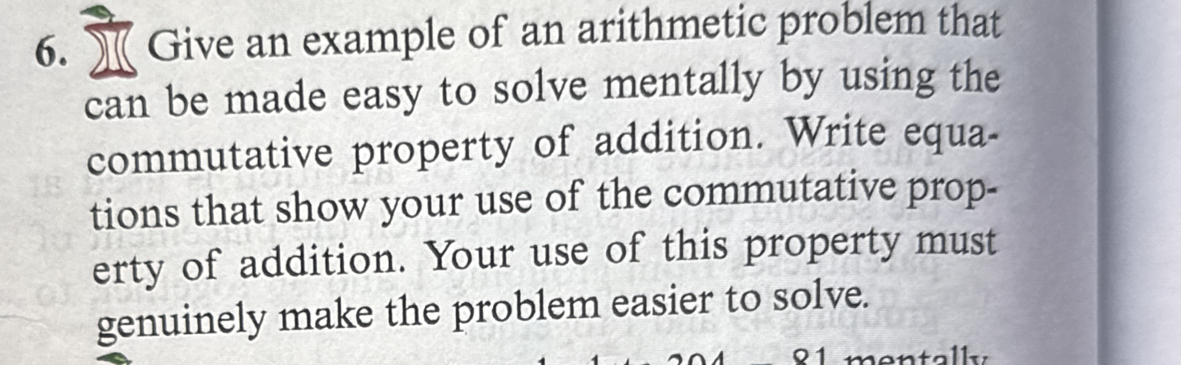 Solved IU Give an example of an arithmetic problem thatcan | Chegg.com