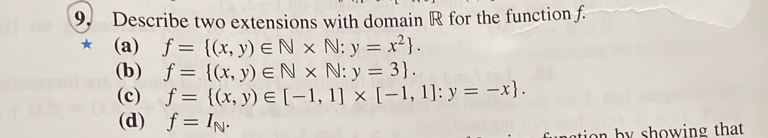Solved Describe two extensions with domain R ﻿for the | Chegg.com