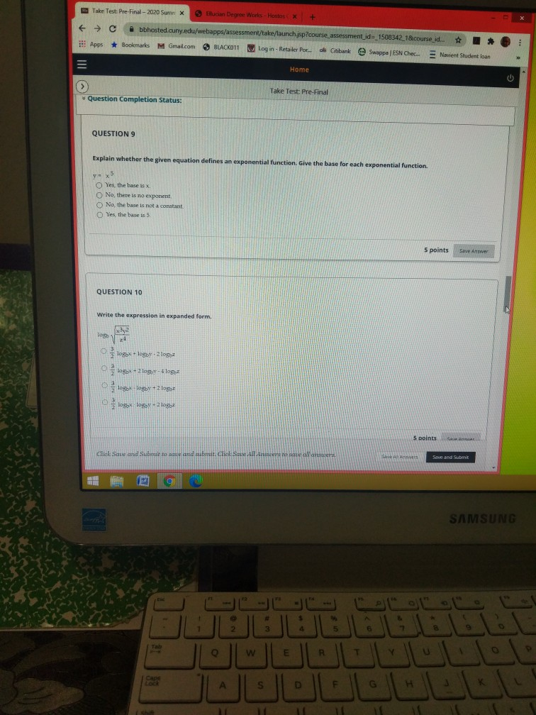 Solved Take Test Pre-Final-2020 Sun X 3 Fucian Degree Works | Chegg.com