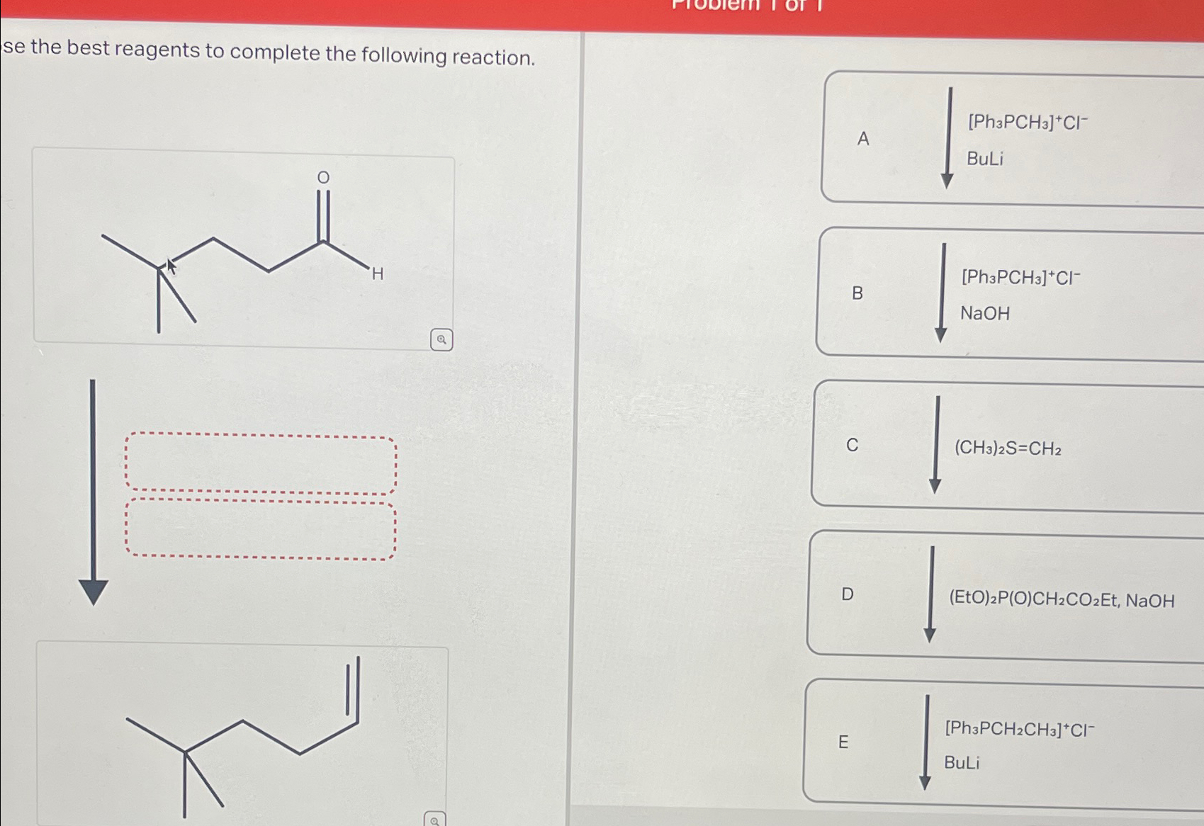 Solved se the best reagents to complete the following | Chegg.com