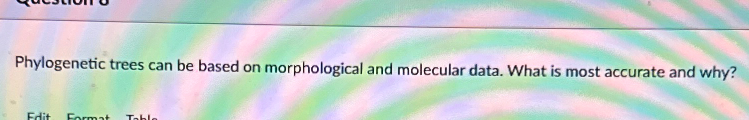 Solved Phylogenetic trees can be based on morphological and | Chegg.com