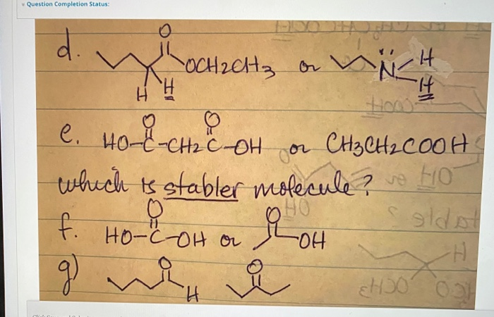 Solved QUESTION 6 For "a" pick the more enolizable molecule. | Chegg.com