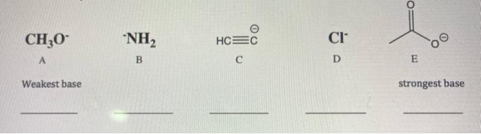 Solved arrange the following 5 bases by increasing base | Chegg.com